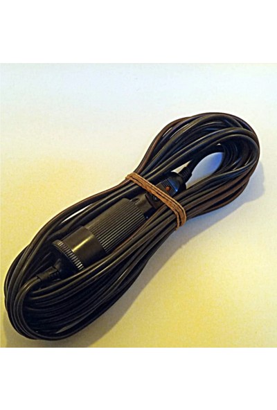 Eski Garaj 5 Metre Çakmaklık Soketli Çakmaklık Uzatma Kablosu Sigortalı Bakalit