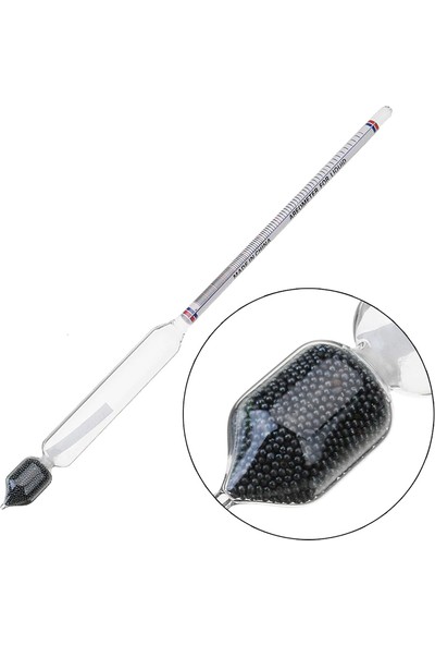 Dansimetre 0-100 derece arası Alkolmetre Alkol Ölçer Cam thr237