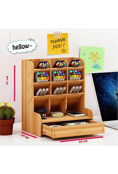 Notpa Çekmeceli Masaüstü Kalemlik Organizer