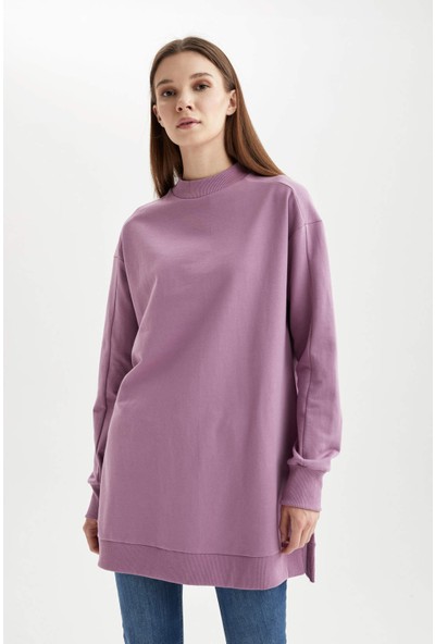 DeFacto Regular Fit Yarım Balıkçı Yaka Sweatshirt Tunik W8748AZ22SP