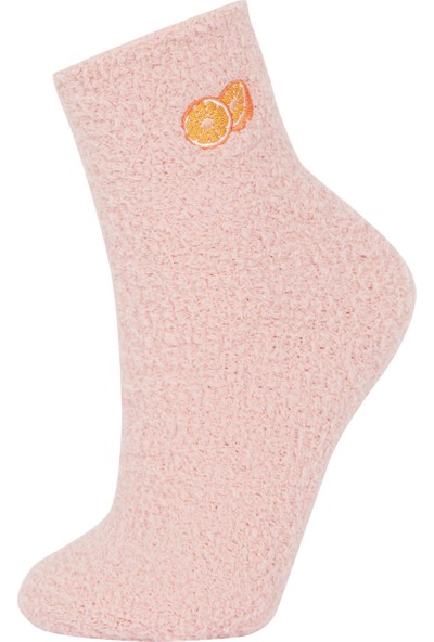 DeFacto Kadın Meyve Desenli Pamuklu Uzun Çorap X3309AZNS