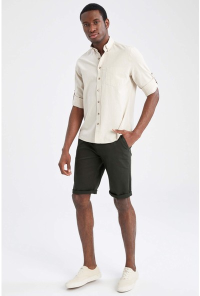 DeFacto Regular Fit Basic Chino Pamuklu Bermuda Şort K3993AZ22SM DeFacto Regular Fit Basic Chino Pamuklu Bermuda Şort K3993AZ22SM