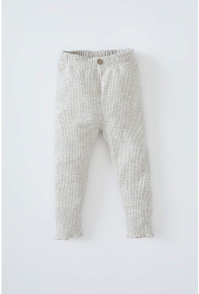 DeFacto Kız Bebek Esnek Belli Fitilli Kaşkorse Tayt X9458A222SP