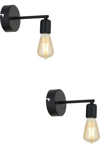 Apliqa Binay Siyah Boyalı Genç Odası 2'li Aplik Seti Apliqa Binay Siyah Boyalı Genç Odası 2'li Aplik Seti
