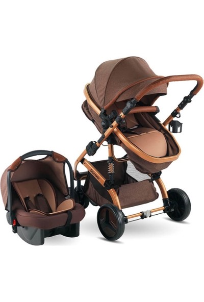 Baby Hope Annebebek Babyhope BH-3011 Doiscover Travel Sistem Bebek Arabası Kahverengi Baby Hope Annebebek Babyhope BH-3011 Doiscover Travel Sistem Bebek Arabası Kahverengi