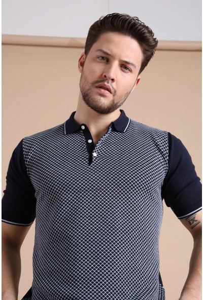 Ferraro Laci/mavi Polo Yaka Düğmeli Erkek Pamuk Triko T-Shirt Ferraro Laci/mavi Polo Yaka Düğmeli Erkek Pamuk Triko T-Shirt