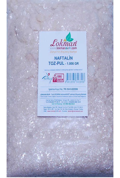 Strongart Naftalin Toz Pul 1000 gr Pkt