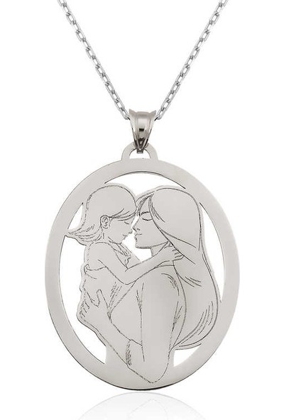 Gumush ​gümüş Anne Kız Kolye