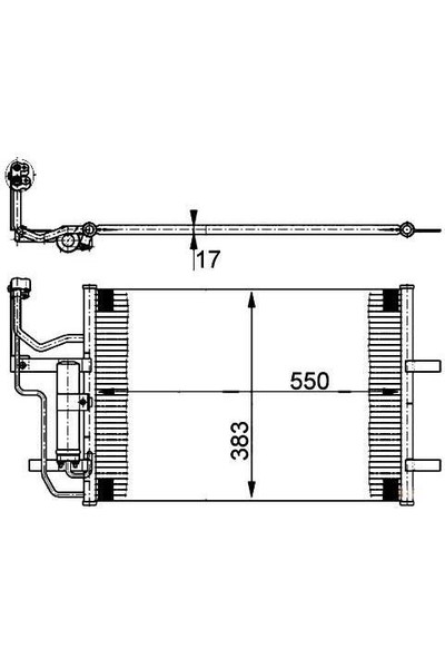 MGA Klıma Radyatoru-(Mazda-3 03-08 -1.4-1.6-/mazda-5 05-10 -1.8-2.0-