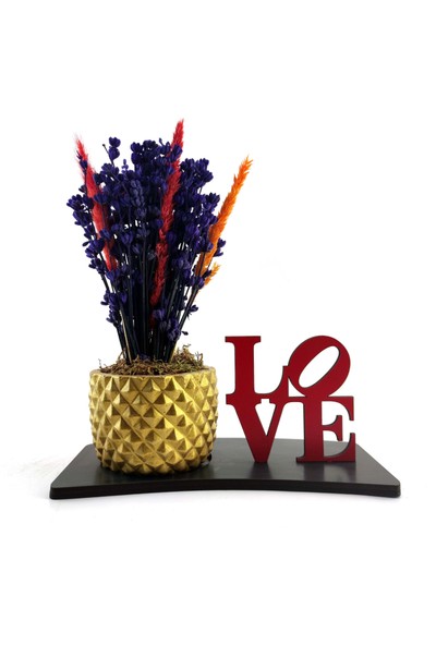Depoking Love Tasarım Gold Saksıda Kokulu Mor Lavanta Depoking Love Tasarım Gold Saksıda Kokulu Mor Lavanta