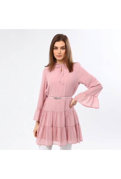 mibapazar Belinde Kemer Olan Şifon Tunik mibapazar Belinde Kemer Olan Şifon Tunik