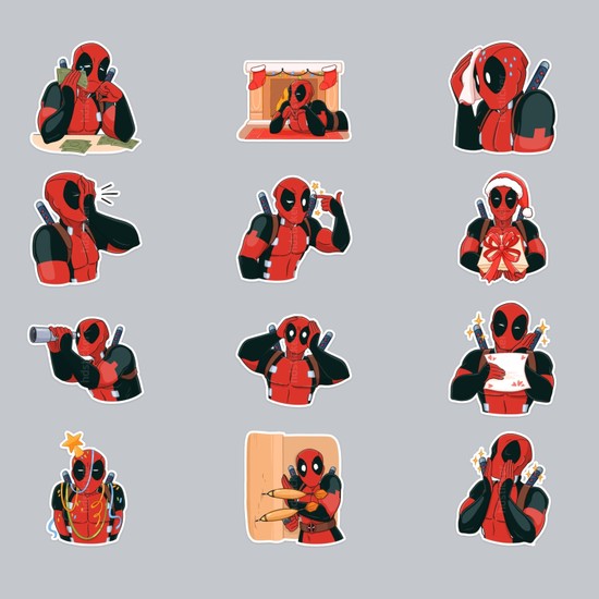 HD Sticker Deadpool Laptop Sticker Paket 1 Set 2 Fiyatı