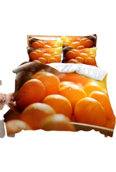 Genetti Home Meyve Desen 3D Dijital Baskı Nevresim Takımı