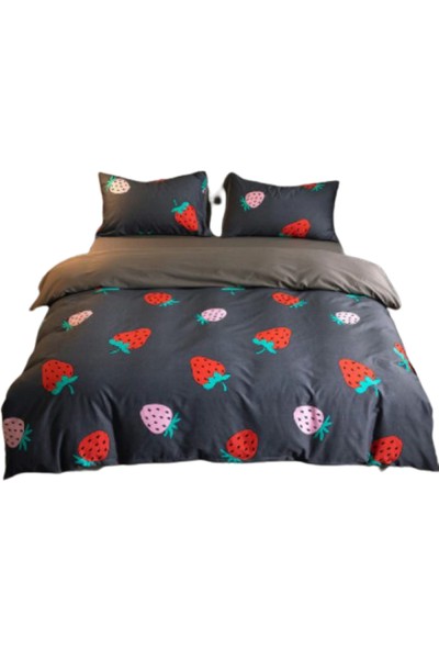 Genetti Home Çilek Desen Pamuk Nevresim Takımı