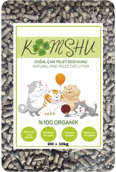 Komshu Çam Peleti Kedi Kumu 20LT Komshu Çam Peleti Kedi Kumu 20LT