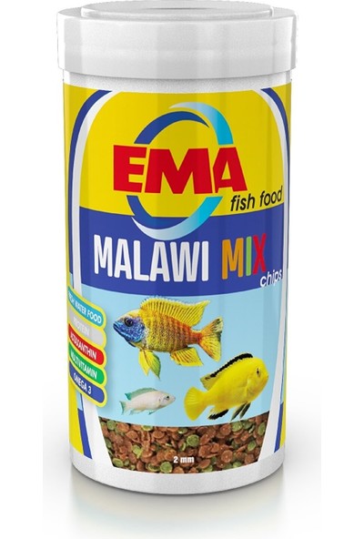 Armatürk Ema Malawi Mix Cips Ciklet Balığı Yemi 250 ml Armatürk Ema Malawi Mix Cips Ciklet Balığı Yemi 250 ml