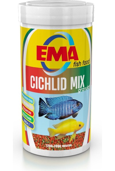 Armatürk Ema Cıchlıd Mıx grranulat Ciklet Balığı Yemi 250 ml Armatürk Ema Cıchlıd Mıx grranulat Ciklet Balığı Yemi 250 ml