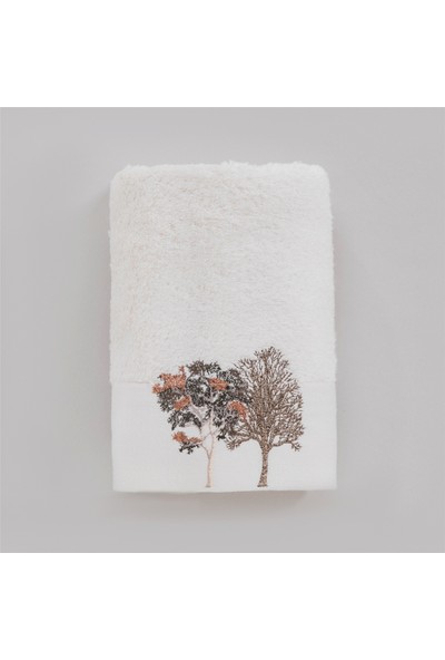 Chakra Aneli Yüz Havlusu 50X90 cm Ekru