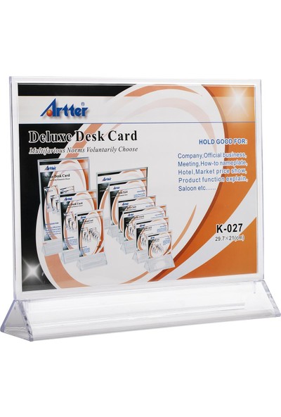 Lamiess K-027 Masaüstü Reklam Panosu Yatay 3 'lü Lamiess K-027 Masaüstü Reklam Panosu Yatay 3 'lü