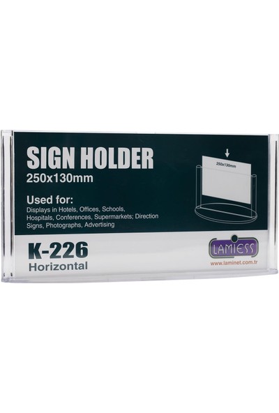 Lamiess K-227 Masaüstü Reklam Panosu Yatay 3 'lü Lamiess K-227 Masaüstü Reklam Panosu Yatay 3 'lü