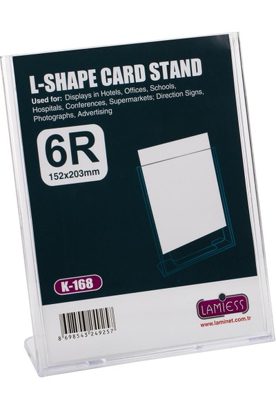 Lamiess K-166 Masaüstü Reklam Panosu Dikey 5 'li