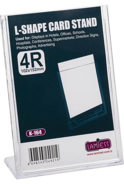 Lamiess K-162 Masaüstü Reklam Panosu Dikey 10 'lu
