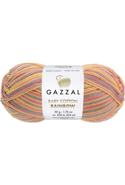 Gazzal Baby Cotton Rainbow 487 50 Gr.