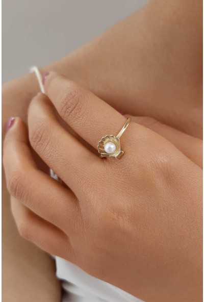 Fiyonk Kuyumculuk 14 Ayar Altın Istiridye Yüzük