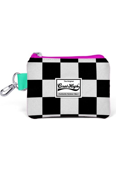 Coral High Kids Siyah Beyaz Damalı Bozuk Para Çantası 21728