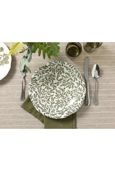 English Home Deer Porselen Servis Tabağı 26 cm Yeşil