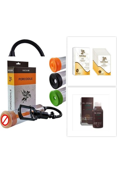 Porcodile Vakum Pompa Çekmeli - Porcodile Jel ve Prostonic Ultra Şurup Porcodile Vakum Pompa Çekmeli - Porcodile Jel ve Prostonic Ultra Şurup