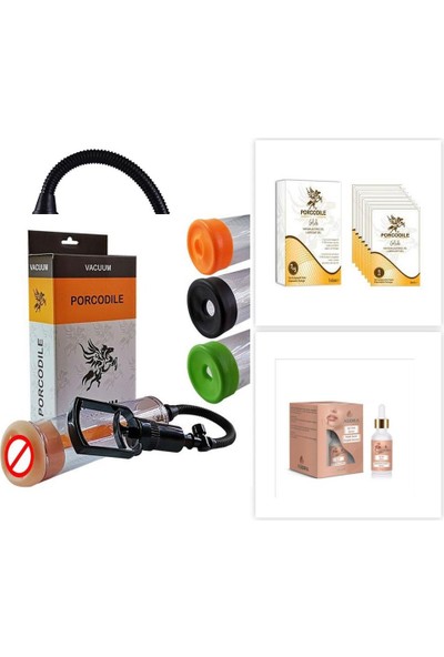 Porcodile Vakum Pompa Çekmeli - Porcodile Jel ve Audra Dudak Serumu Porcodile Vakum Pompa Çekmeli - Porcodile Jel ve Audra Dudak Serumu