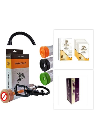 Porcodile Vakum Pompa Çekmeli - Porcodile Jel ve Grand Mann Care Cream