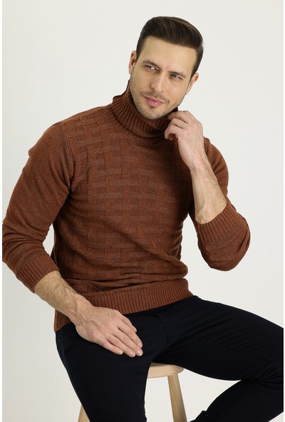 Kiğılı Balıkçı Yaka Yünlü Regular Fit Triko Kazak