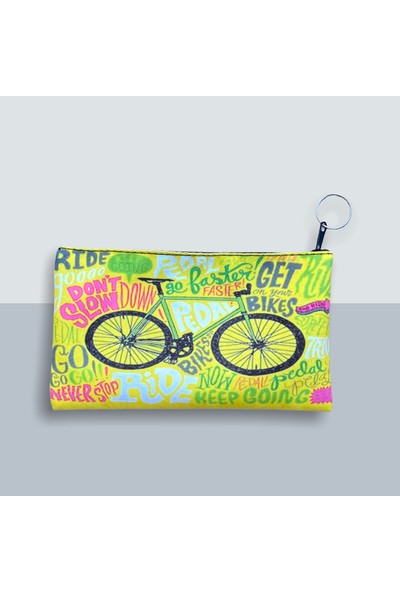 Çok Amaçlı Baskılı Yıkanabilir Cüzdan Bisiklet NILCUZ28