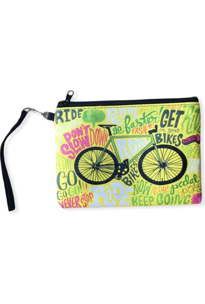 Cok Amaçlı Baskılı Yikanabilir Cuzdan Bisiklet 2 Desenli NILCUZ144