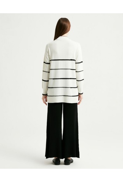 Miss Dalida Lastik Örgü Bol Paça Triko Pantolon Kahverengi