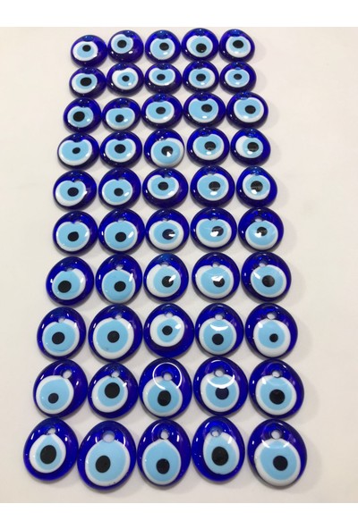 Erdoğan Hobi 50 Adet Cam Nazar Boncuğu Dekor ve Süsleme Ürünü 3,2cm Erdoğan Hobi 50 Adet Cam Nazar Boncuğu Dekor ve Süsleme Ürünü 3,2cm