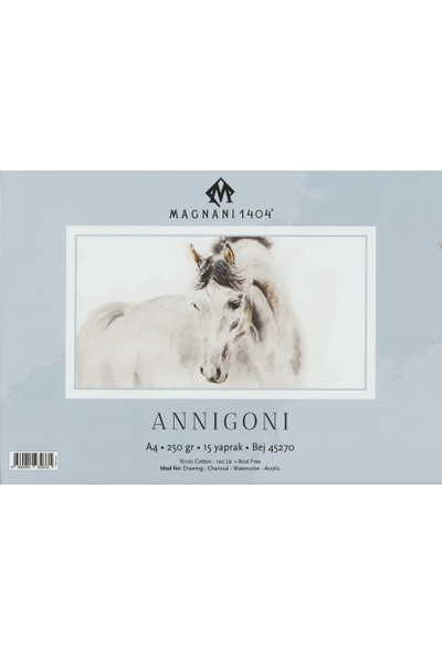 Magnani 1404 Annigoni Bej Eskiz Defteri 250GR A4 15 Yaprak N:45270