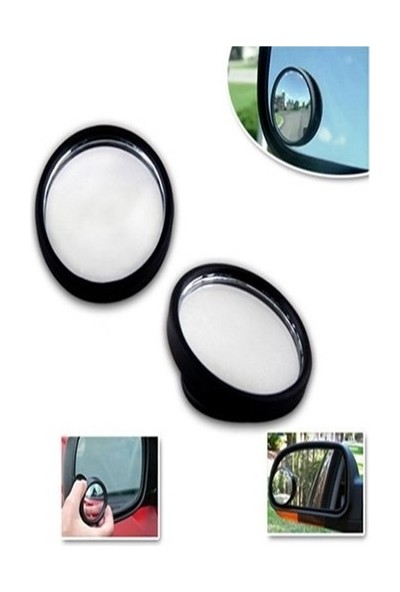 Carub 2 Adet Kolay Montajlı Oynarlı Araç Kör Nokta Dikiz Aynası Siyah