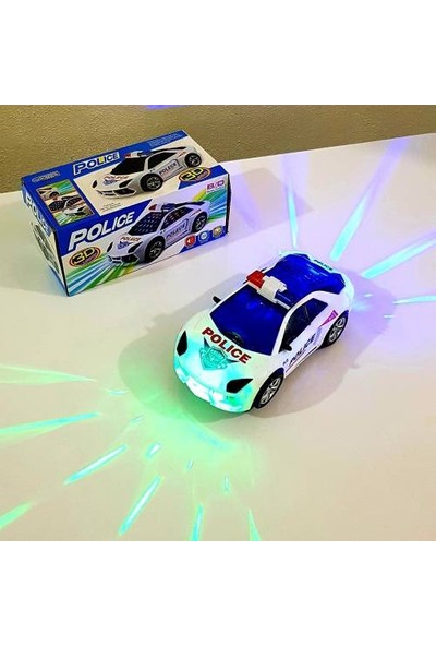 C Toys 3D Işıklı Pilli ve Sesli Polis Arabası C Toys 3D Işıklı Pilli ve Sesli Polis Arabası