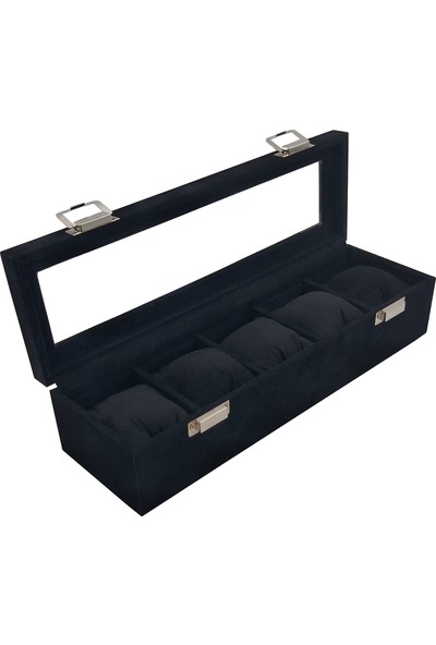 Standmarket Saat Kutusu 5'li Alcantra Siyah Standmarket Saat Kutusu 5'li Alcantra Siyah