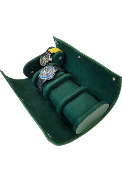 Standmarket Saat Kutusu Seyahat Model Koyu Yeşil