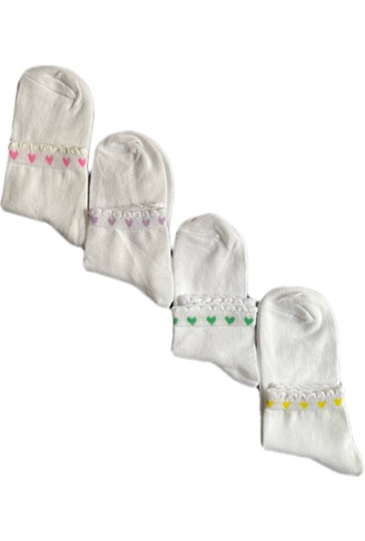 Tiny Touch 4'lü Kalp Desenli Bilek Çorap