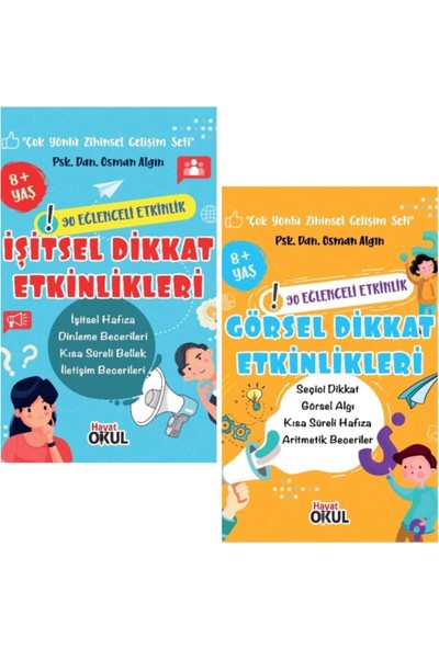 Hayat Okul Yayınları Işitsel Dikkat Etkinlikleri ve Görsel Dikkat Etkinlikleri Çok Yönlü Zihinsel Gelişim Seti - Osman Algın (Ciltli) Hayat Okul Yayınları Işitsel Dikkat Etkinlikleri ve Görsel Dikkat Etkinlikleri Çok Yönlü Zihinsel Gelişim Seti - Osman Algın (Ciltli)