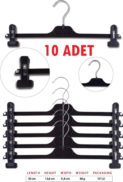 Olgun Home 10 Adet Plastik Mandallı Çocuk Elbise Askısı Döner Başlıklı Kıyafet Askı 30 cm Olgun Home 10 Adet Plastik Mandallı Çocuk Elbise Askısı Döner Başlıklı Kıyafet Askı 30 cm