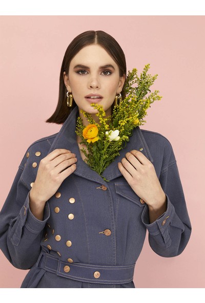 Nocturne Aksesuar Detaylı Kemerli Ceket