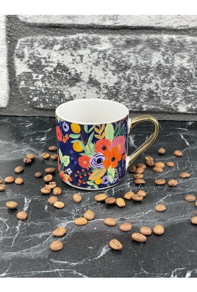 Yzhome Porselen Yaldızlı Kupa Bardak 150ML Kahve Kupası Çay Bardağı Yzhome Porselen Yaldızlı Kupa Bardak 150ML Kahve Kupası Çay Bardağı