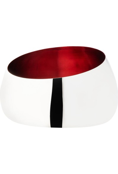 Jumbo Marsel 15 cm Red & Silver Servis Kase