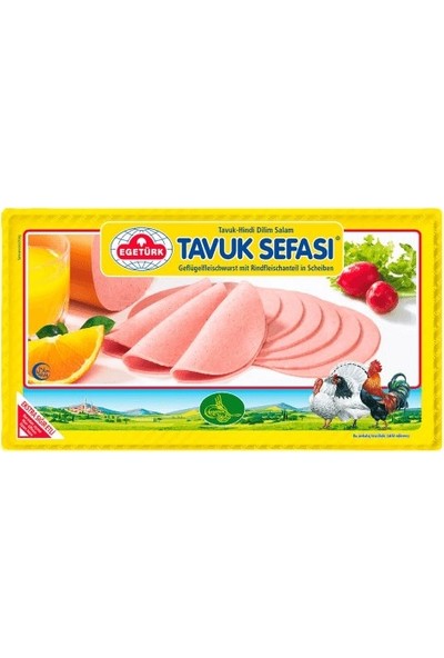 Egetürk Tavuk Sefası Tavuk Hindi Dilim Salam 125 gr Egetürk Tavuk Sefası Tavuk Hindi Dilim Salam 125 gr